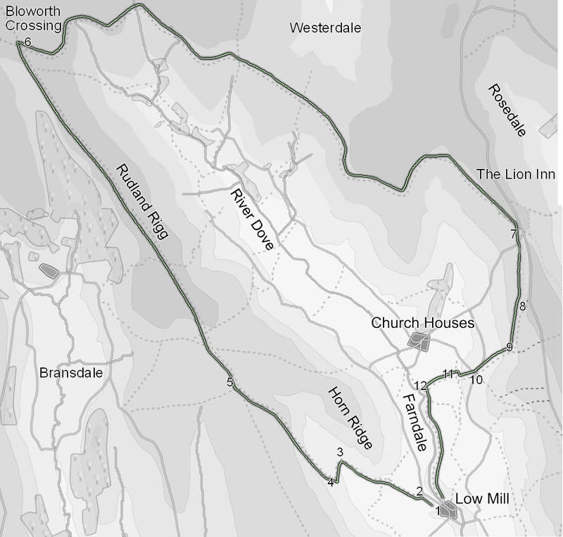 Printable version of walk SE6795/02: Farndale North